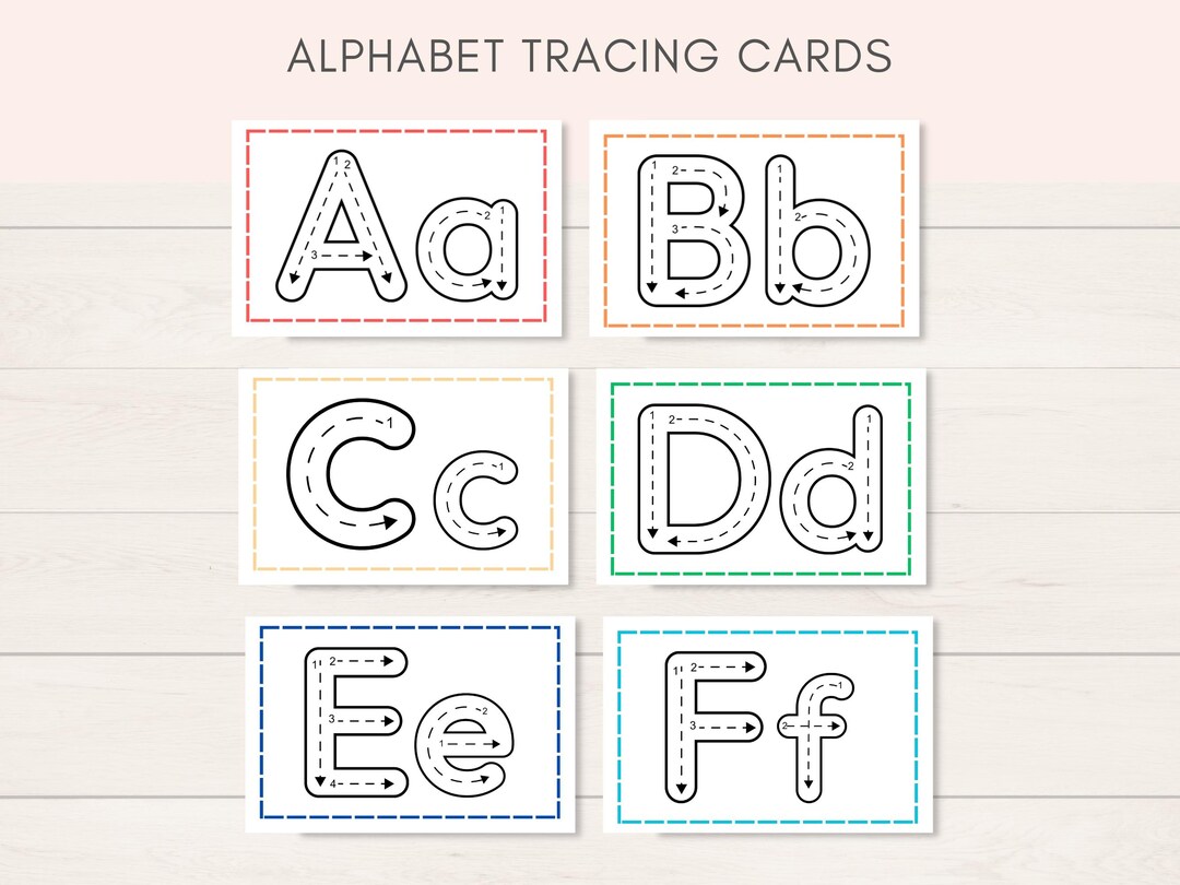 Alphabet Tracing Cards, Alphabet Tracing, Tracing Card, Letter Tracing ...