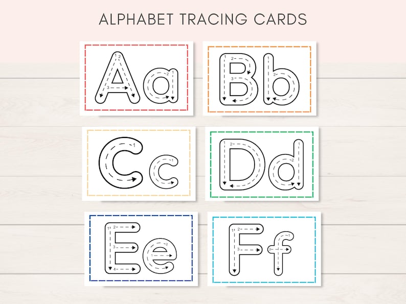 Alphabet Tracing Cards, Alphabet Tracing, Tracing Card, Letter Tracing ...