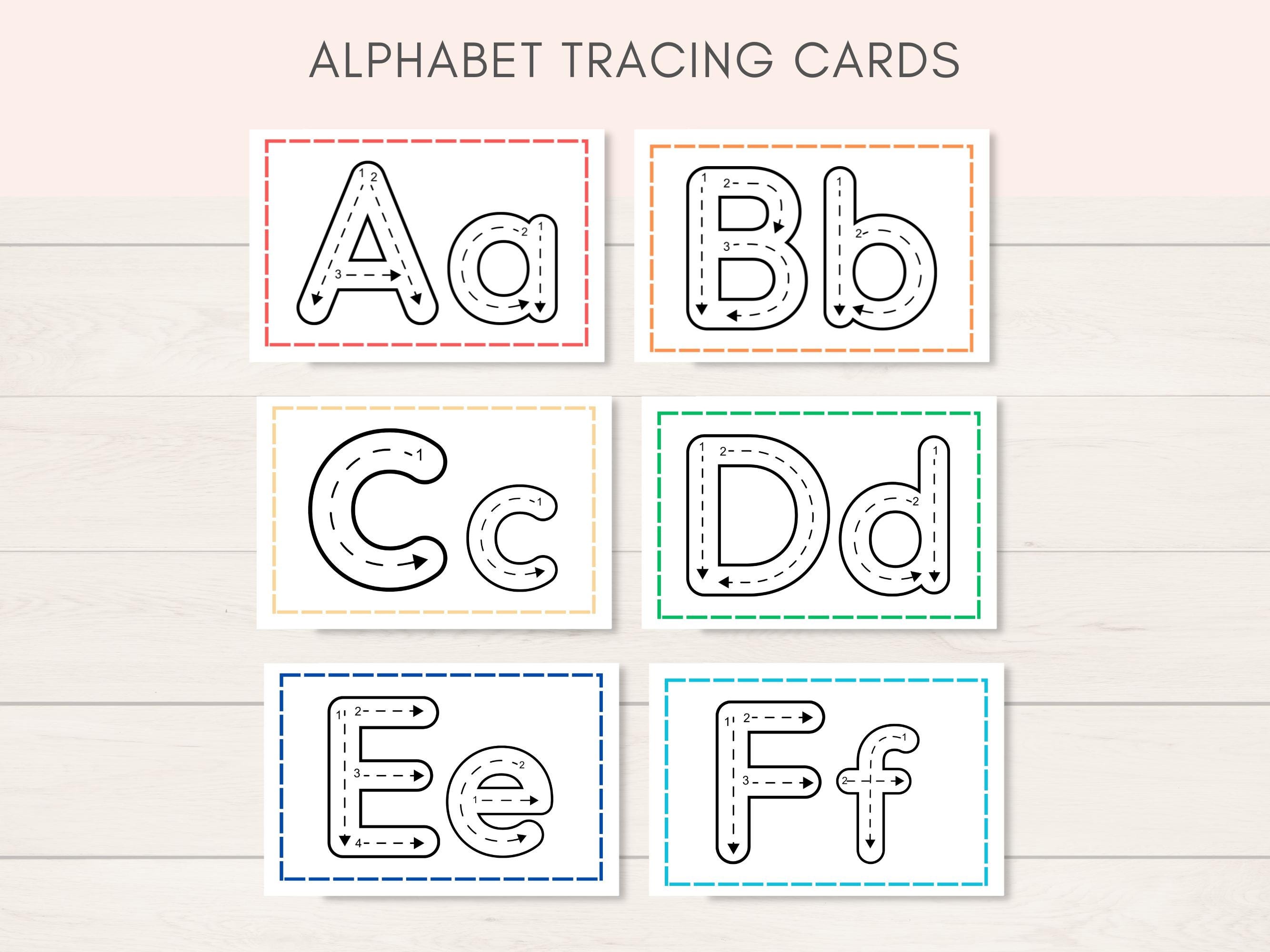 Alphabet Tracing Cards, Alphabet Tracing, Tracing Card, Letter Tracing ...