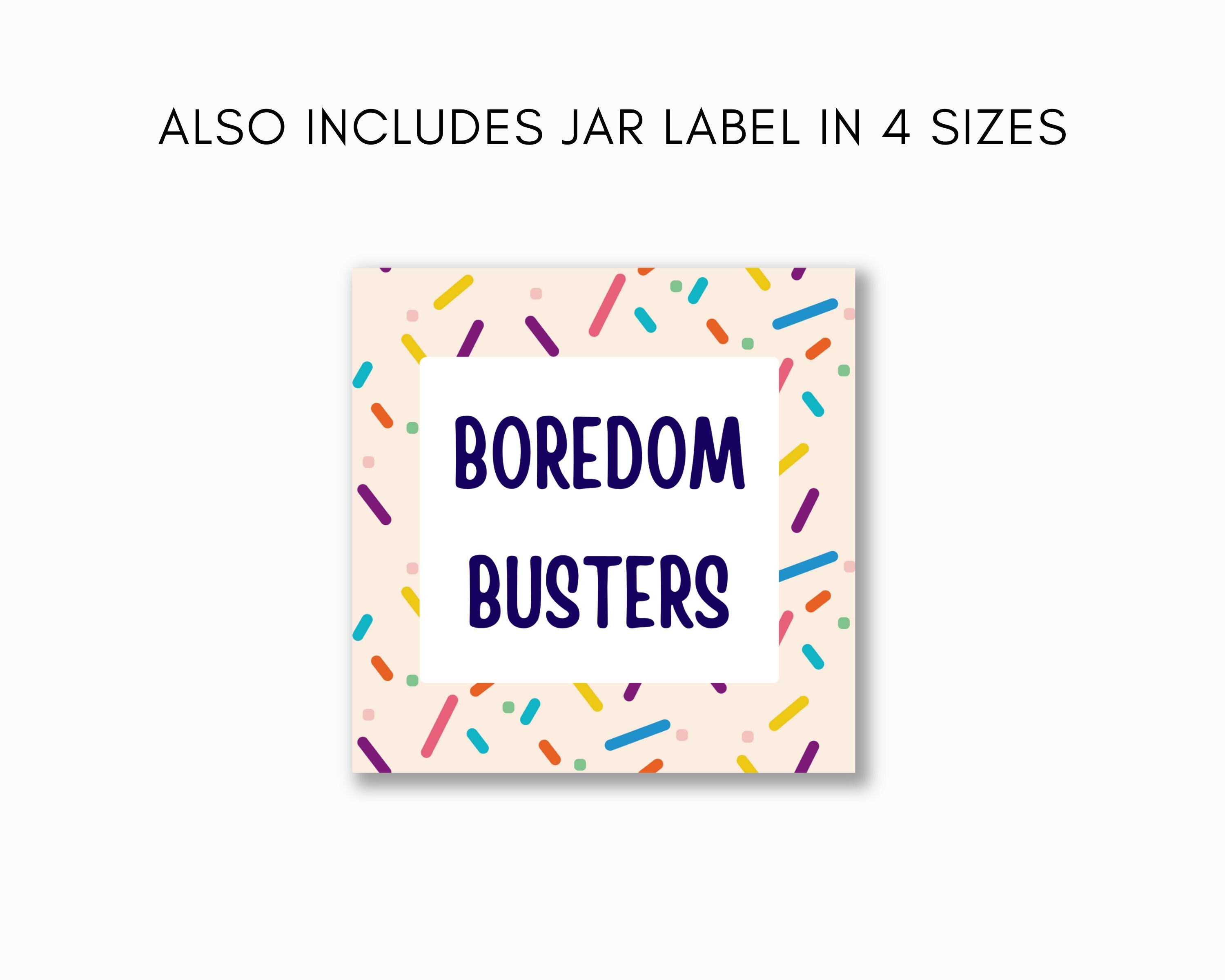 Boredom Jar Boredom Busters Printable Bored Jar Im Bored - Etsy