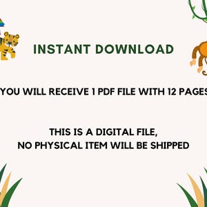 Jungle Safari Activity, Jungle Safari Coloring, Wild Animal Printable ...