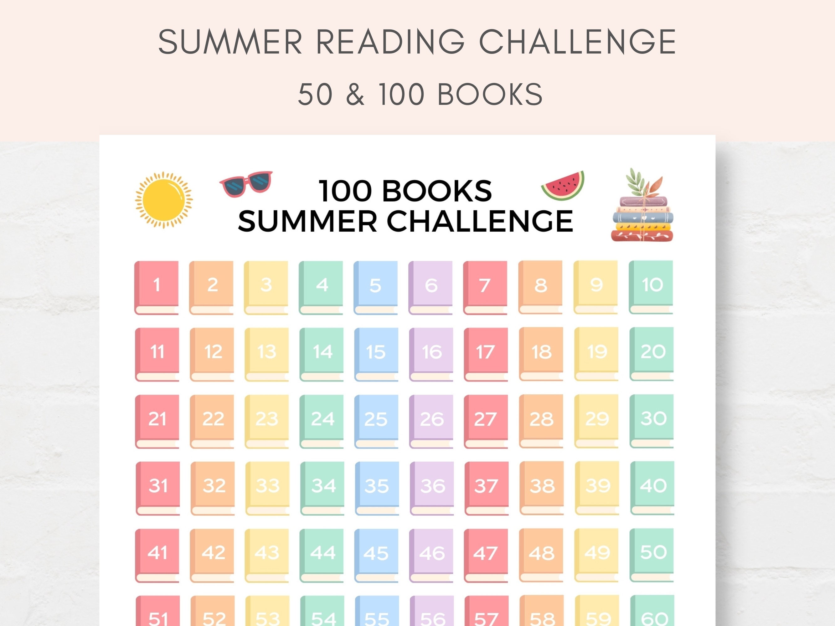 Summer Reading Challenge, Kids Reading Challenge,reading Log, Reading ...