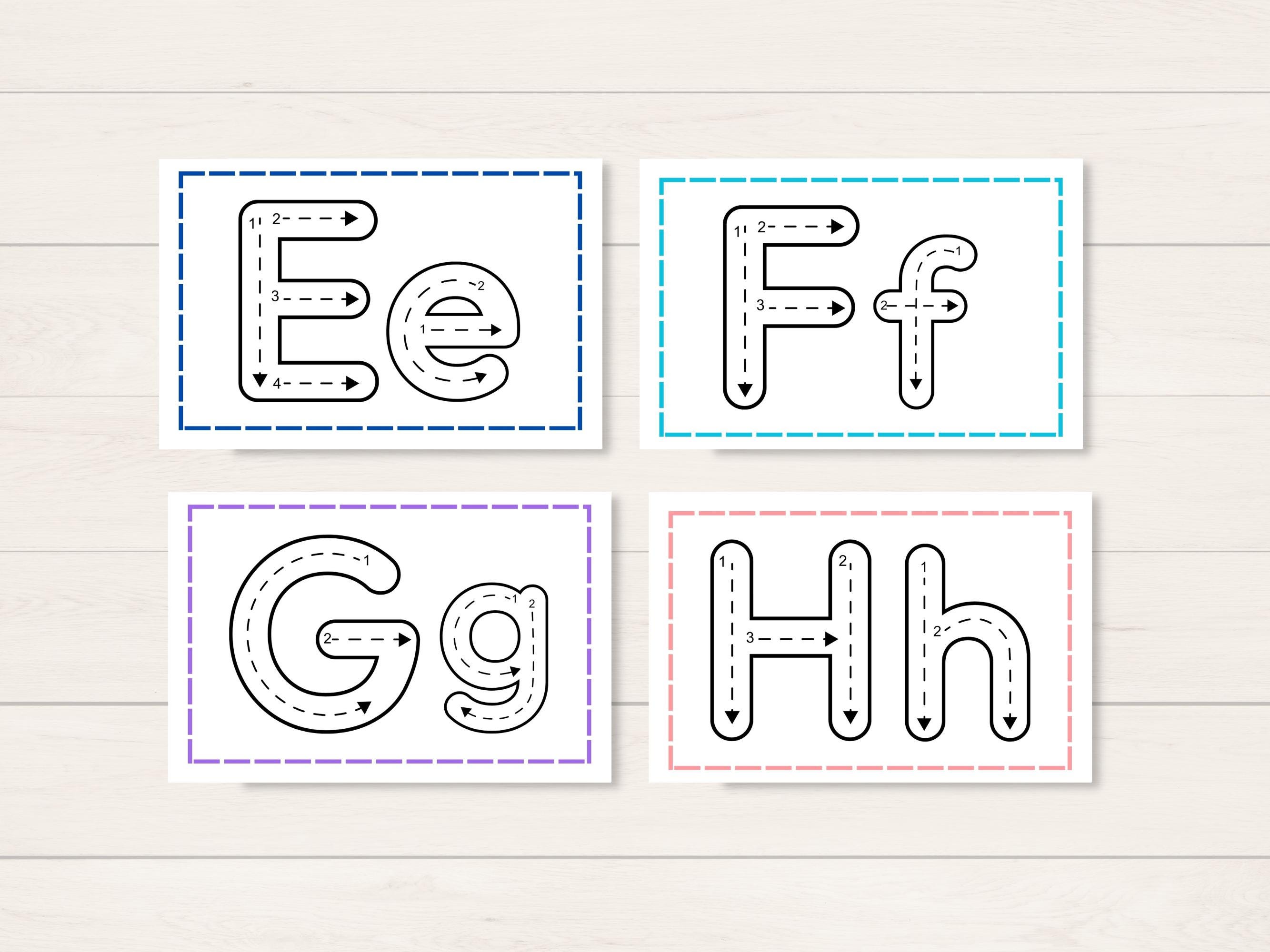 Alphabet Tracing Cards, Alphabet Tracing, Tracing Card, Letter Tracing ...