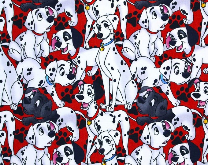 Too Many Spots Character Fabric, Cotton Lycra, Disney 101 Dalmatian ...