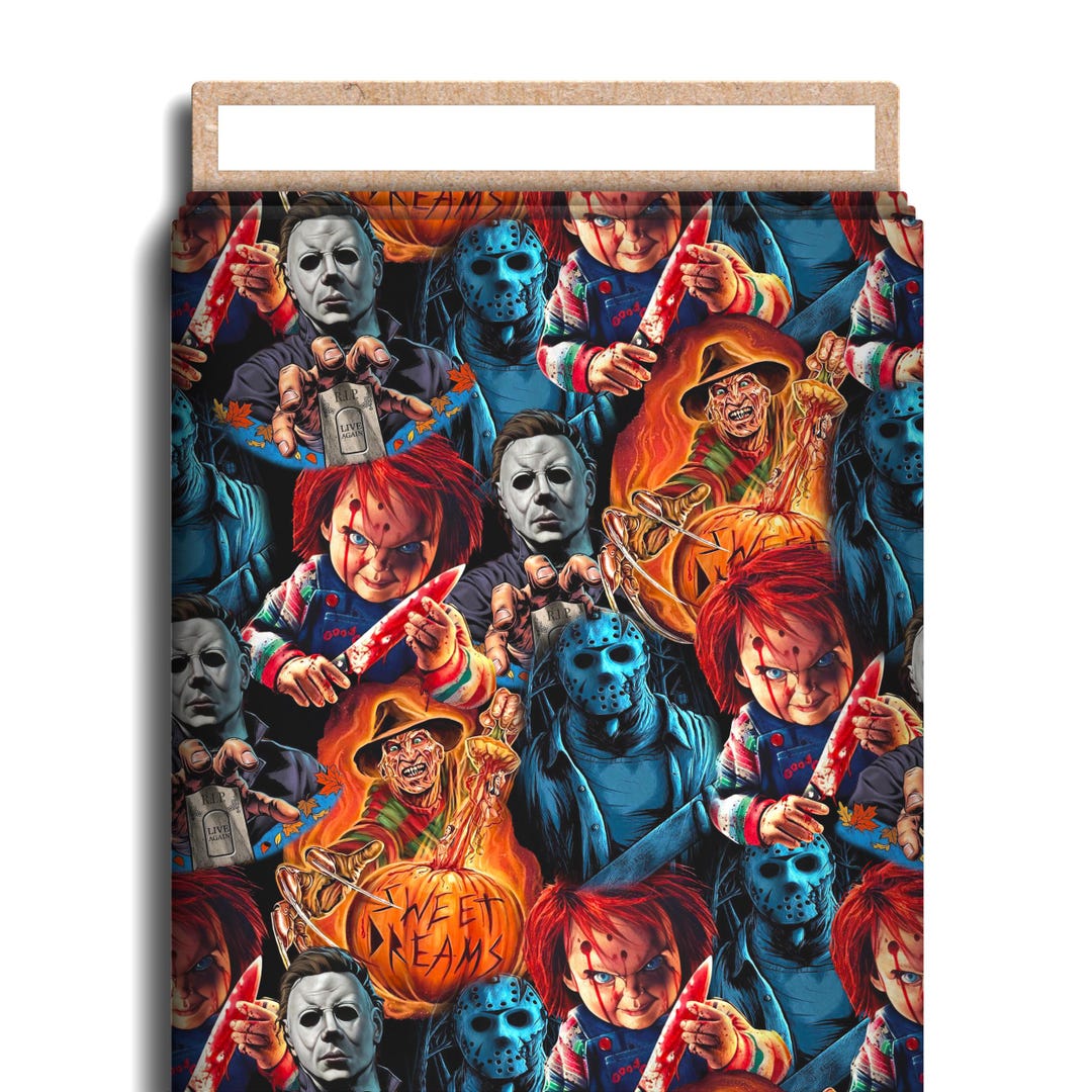 Horror Everywhere Character Fabric, Cotton Lycra, Horror Character ...