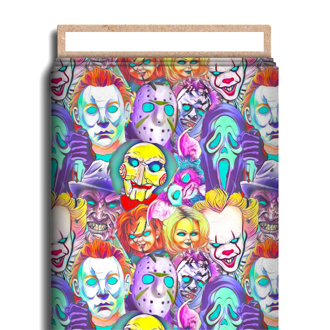 Nightmare Crew Character Fabric, Cotton Lycra, Horror, High Quality ...