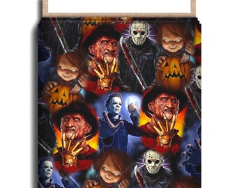 Neon Nightmare Character Fabric, Cotton Lycra, Horror Character, High ...