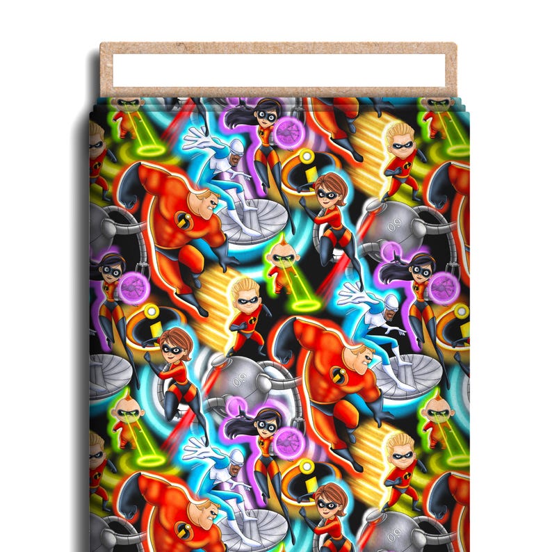 Incredibles Character Fabric, Cotton Lycra, the Incredibles, Cartoon ...