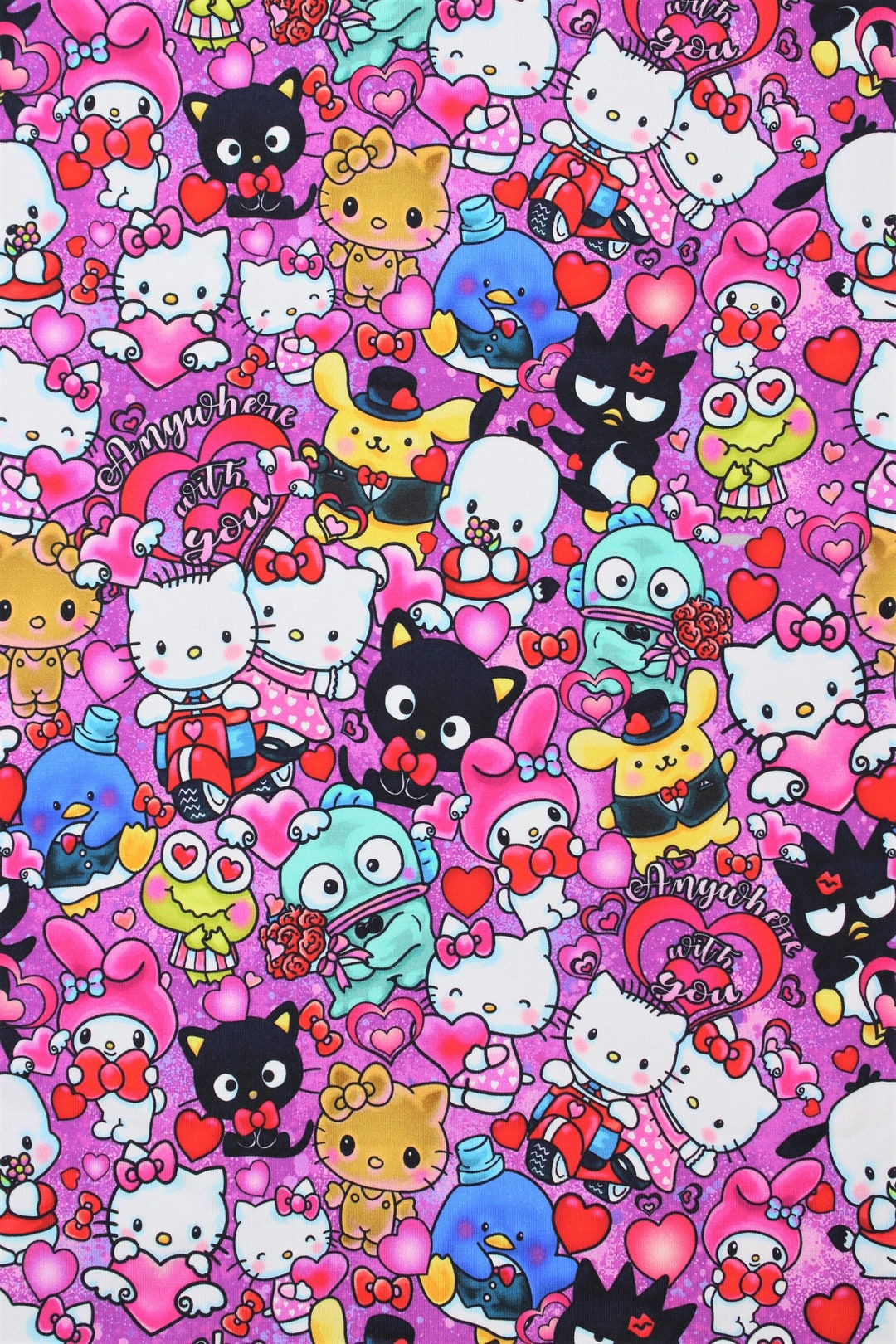 Anywhere With You Character Fabric, Cotton Lycra, Cartoon High Quality ...