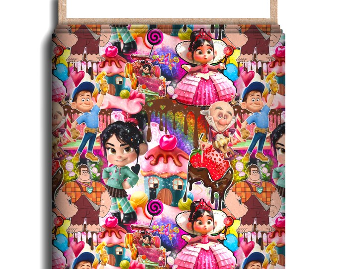 Sweet Wreck Character Fabric, Cotton Lycra, Wreck It Ralph, Cartoon ...