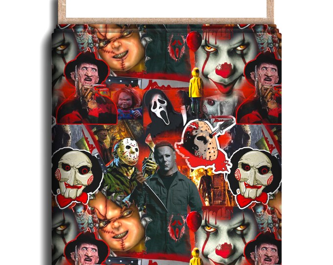 Full of Terror Character Fabric, Cotton Lycra, Horror, High Quality ...