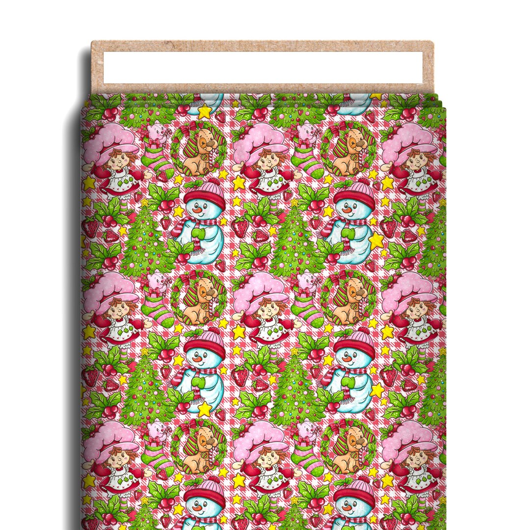Merry Doll Character Fabric, Cotton Lycra, Christmas Custom Fabric ...
