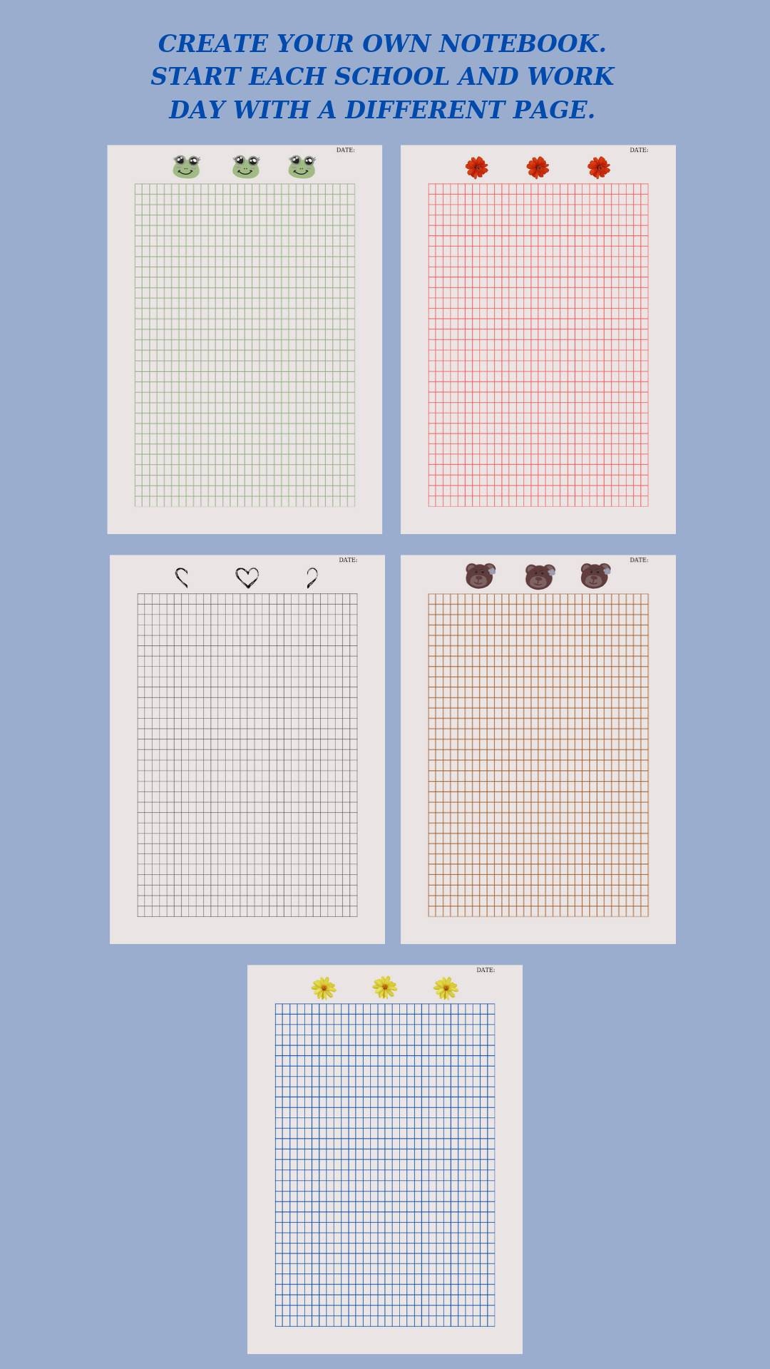 Digital Note Pages, Cute Note Papers, Colorful Writing Papers - Etsy