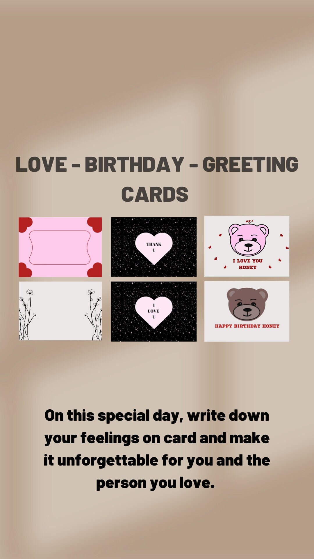 Love Card Greeting Card Birthday Card Personalized Cards Anniversary ...