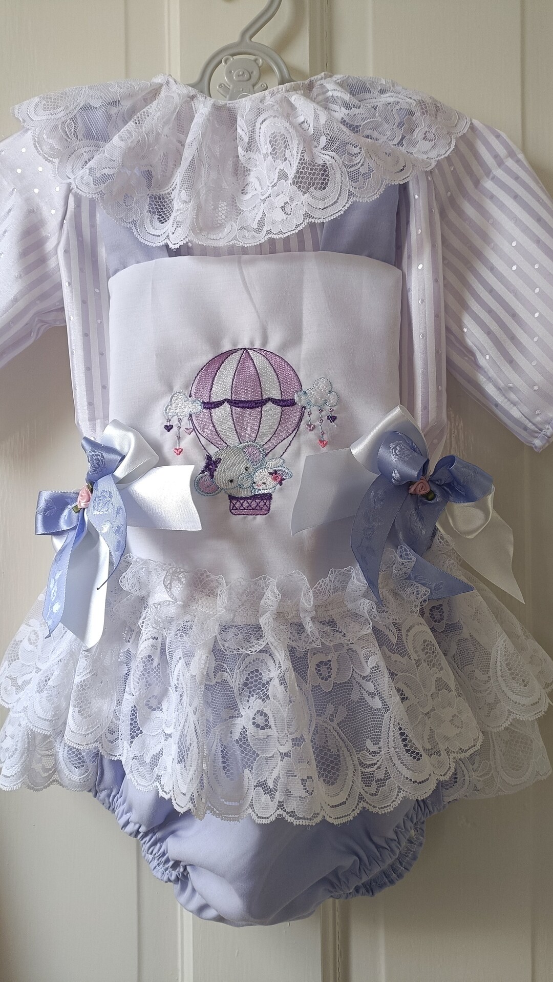 Handmade Embroidered Romper Hot Air Balloon 6/12 Months - Etsy