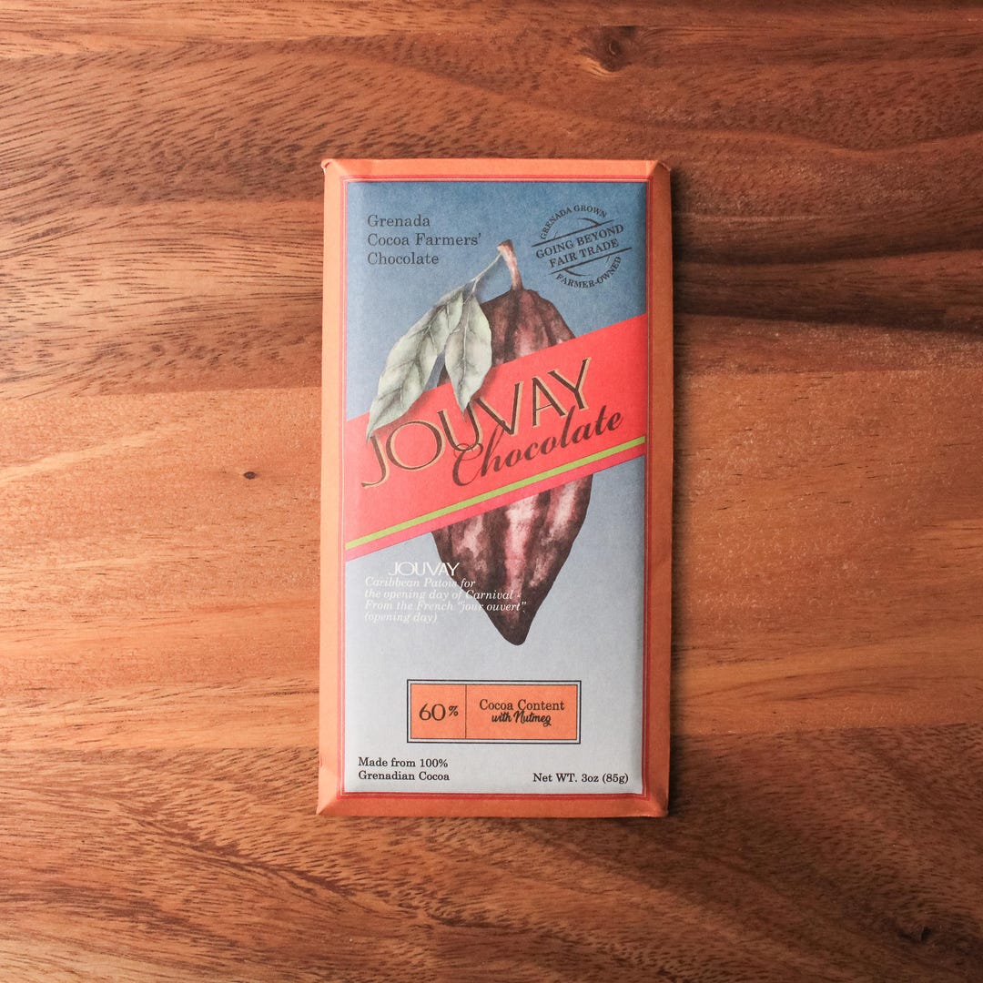 Grenada Chocolate Bar - With Nutmeg - Etsy