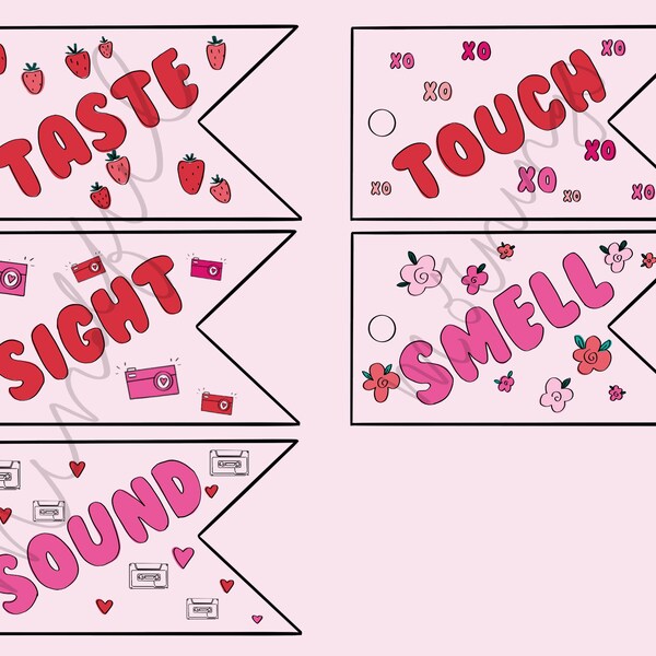 5 Senses Stickers - Etsy