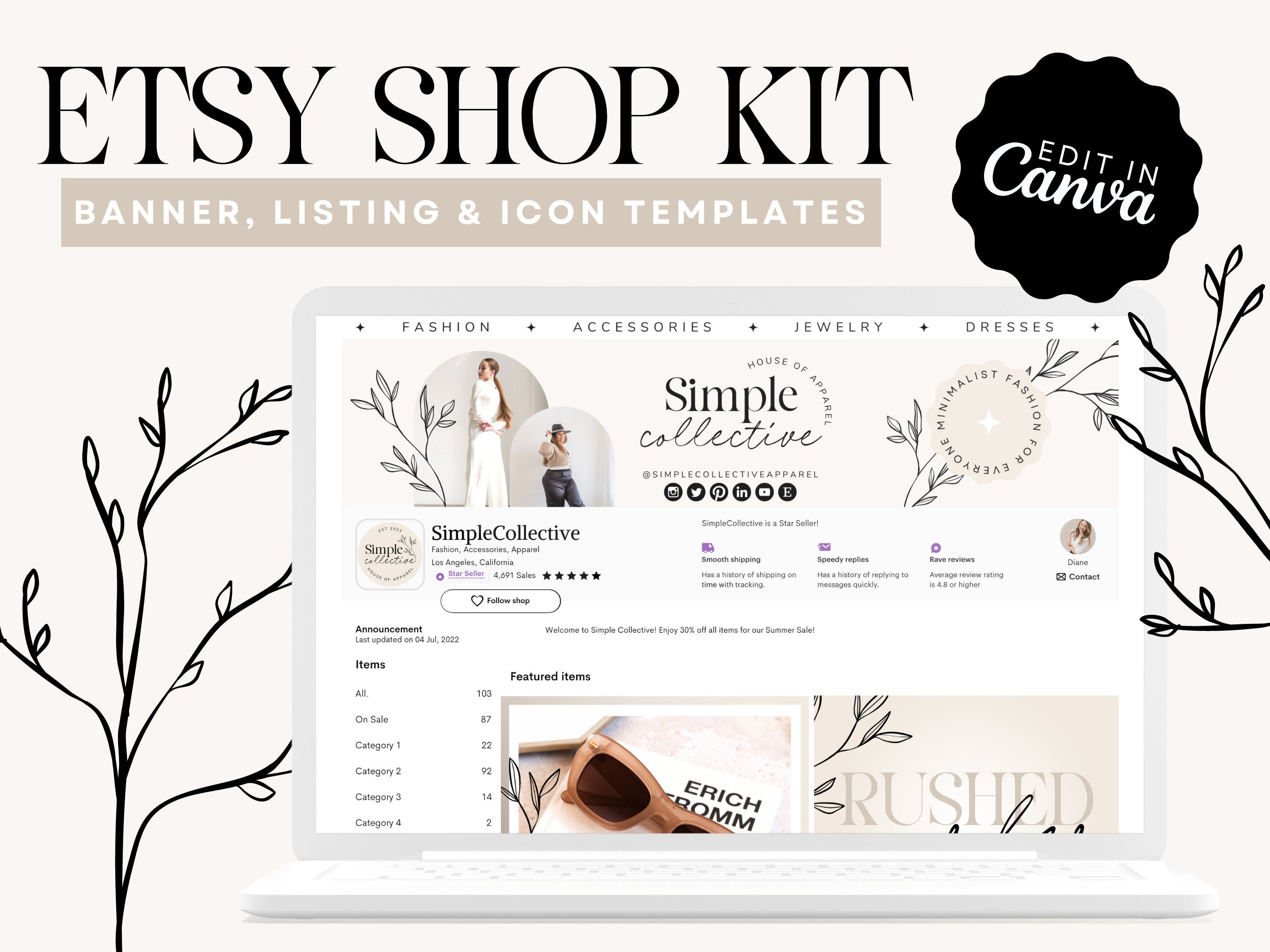 Etsy Shop Logo ECommerce: How To Integrate Your Etsy Shop