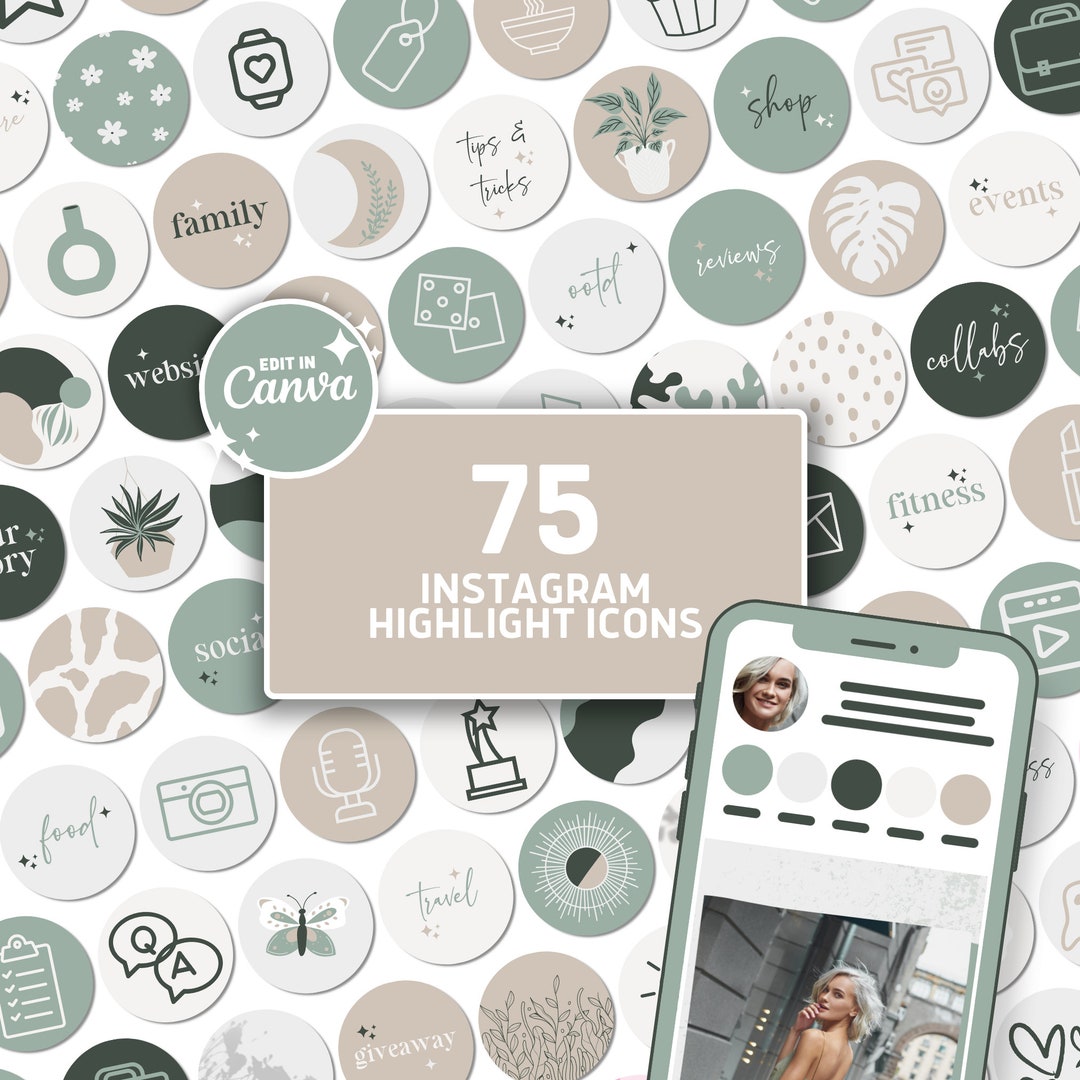 Modern Instagram Highlight Icons, Instagram Covers Canva, Editable ...