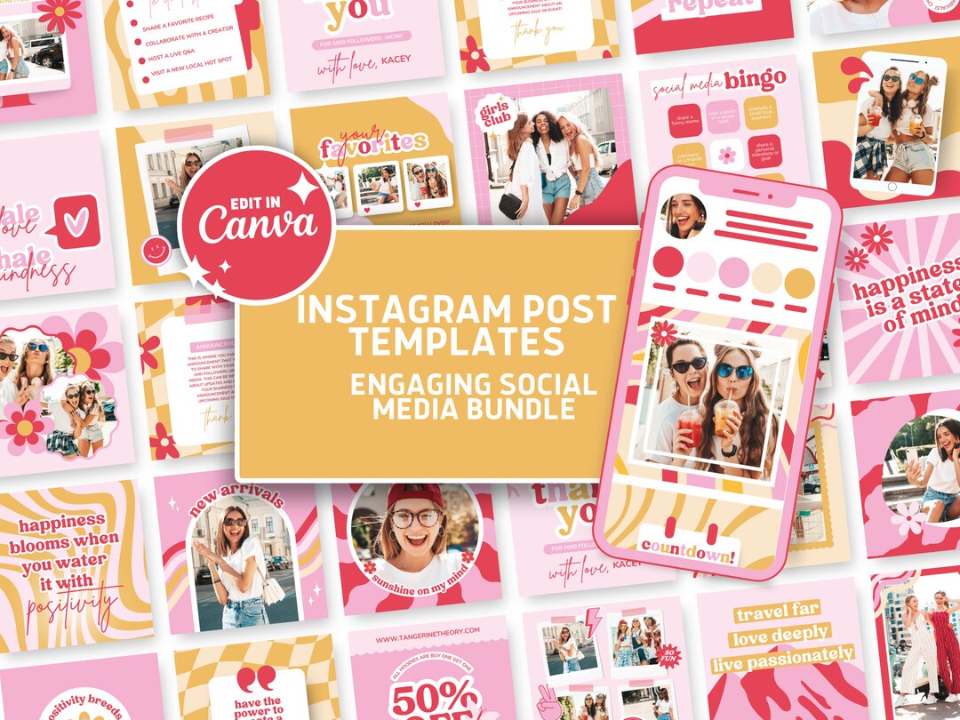 Instagram Templates for Business, IG Post Templates for Engagement ...