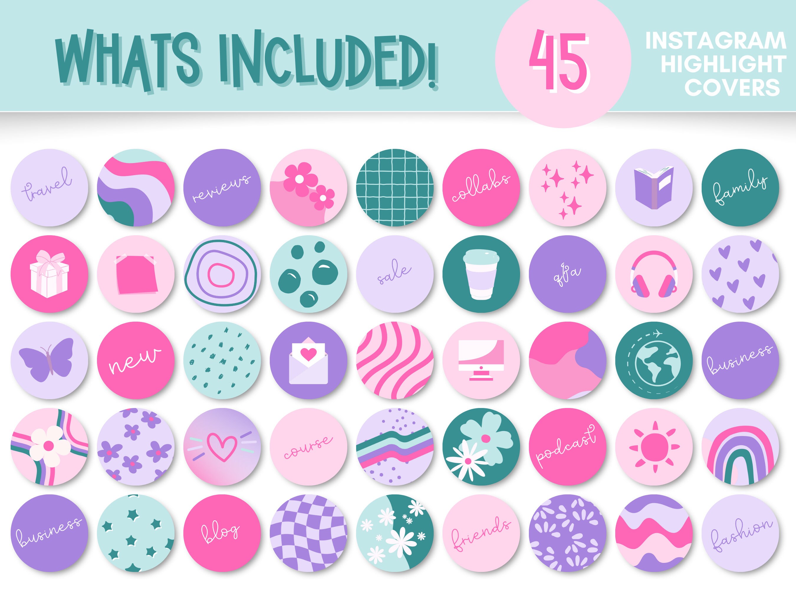 Colorful Instagram Story Highlight Icons | Instagram Stories | Business ...