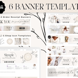 Neutral Etsy Shop Kit | Etsy Banner Template | Editable Etsy Store ...
