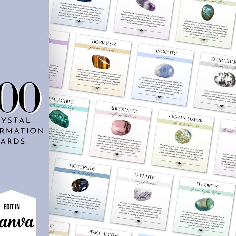 Printable Crystal Cards - Etsy
