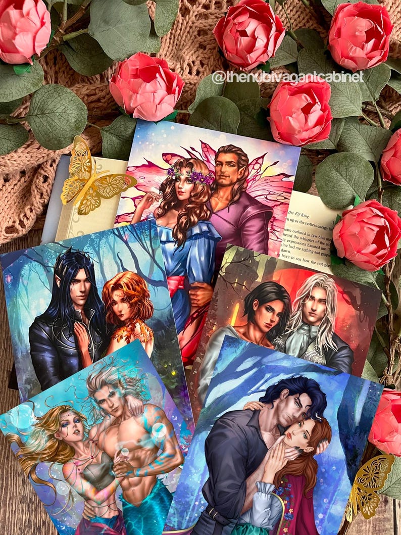 Faelyn and Evander - Officially Licensed Premium Print - Inspired by A Dawn With the Wolf Knight ...