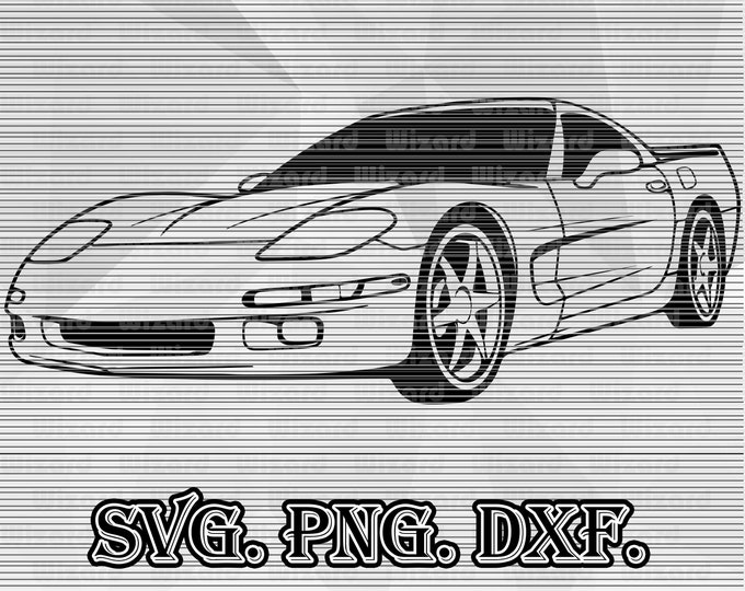 Chevrolet Corvette C5 2001 SVG ,vector Art Illustration Drawing ...