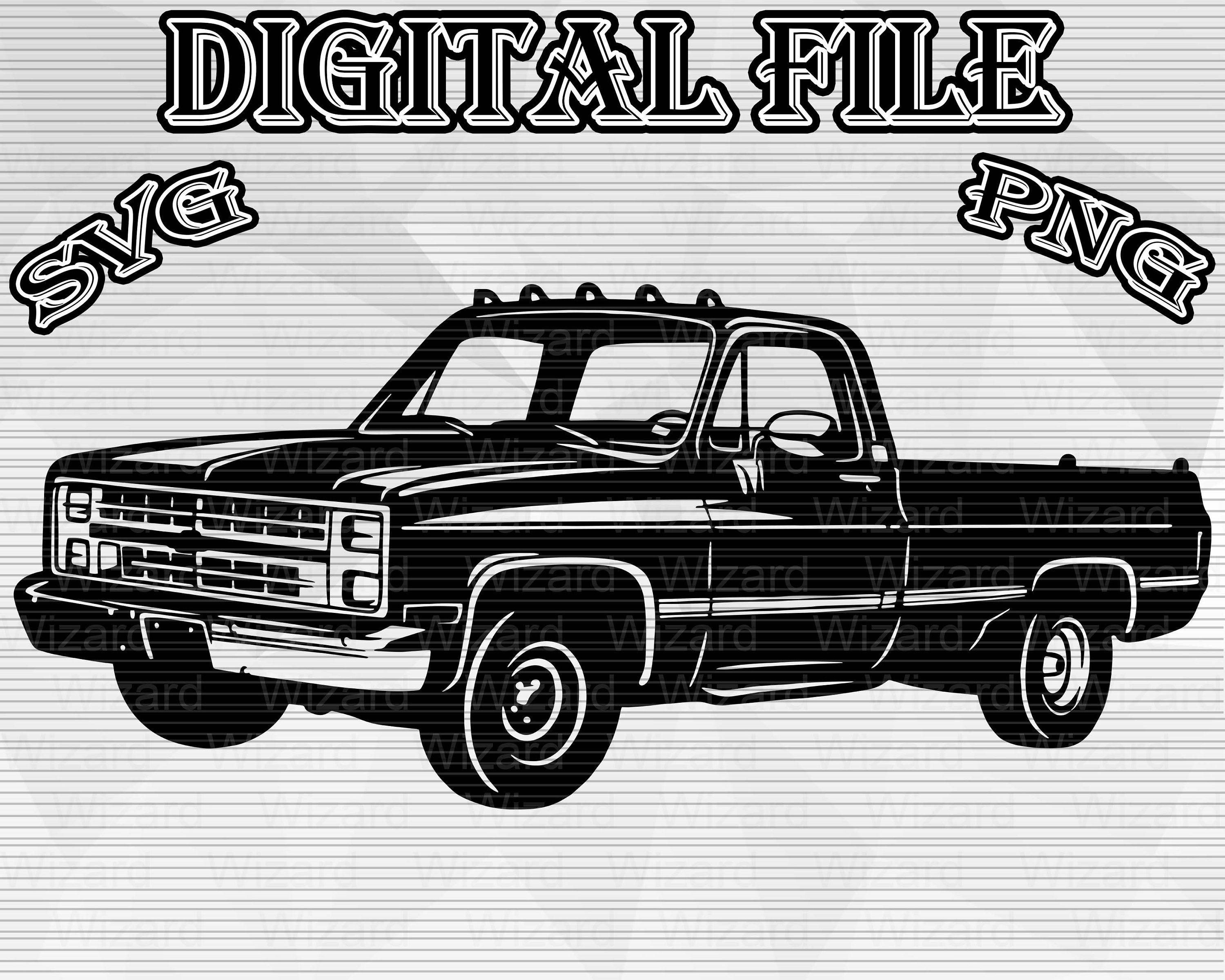 1980 Chevrolet Silverado C/K Truck Classic American PNG SVG - Etsy