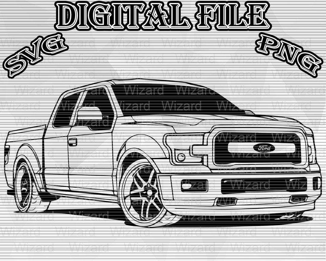 Ford F-150 SVG Pick up Truck PNG SVG, Cut File, Drawing ,illustration ...