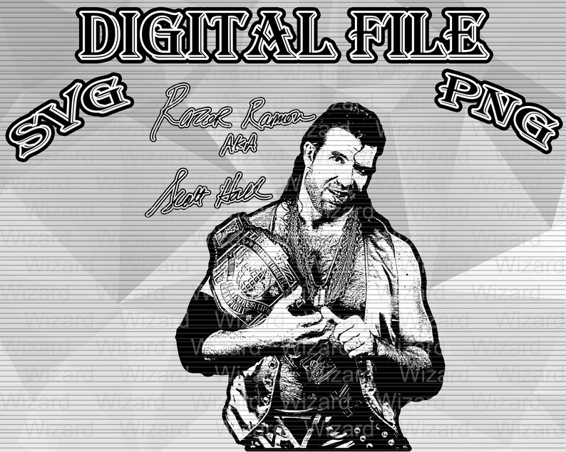Razor Ramon Scott Hall With Signature SVG PNG Ready-to-print - Etsy Canada