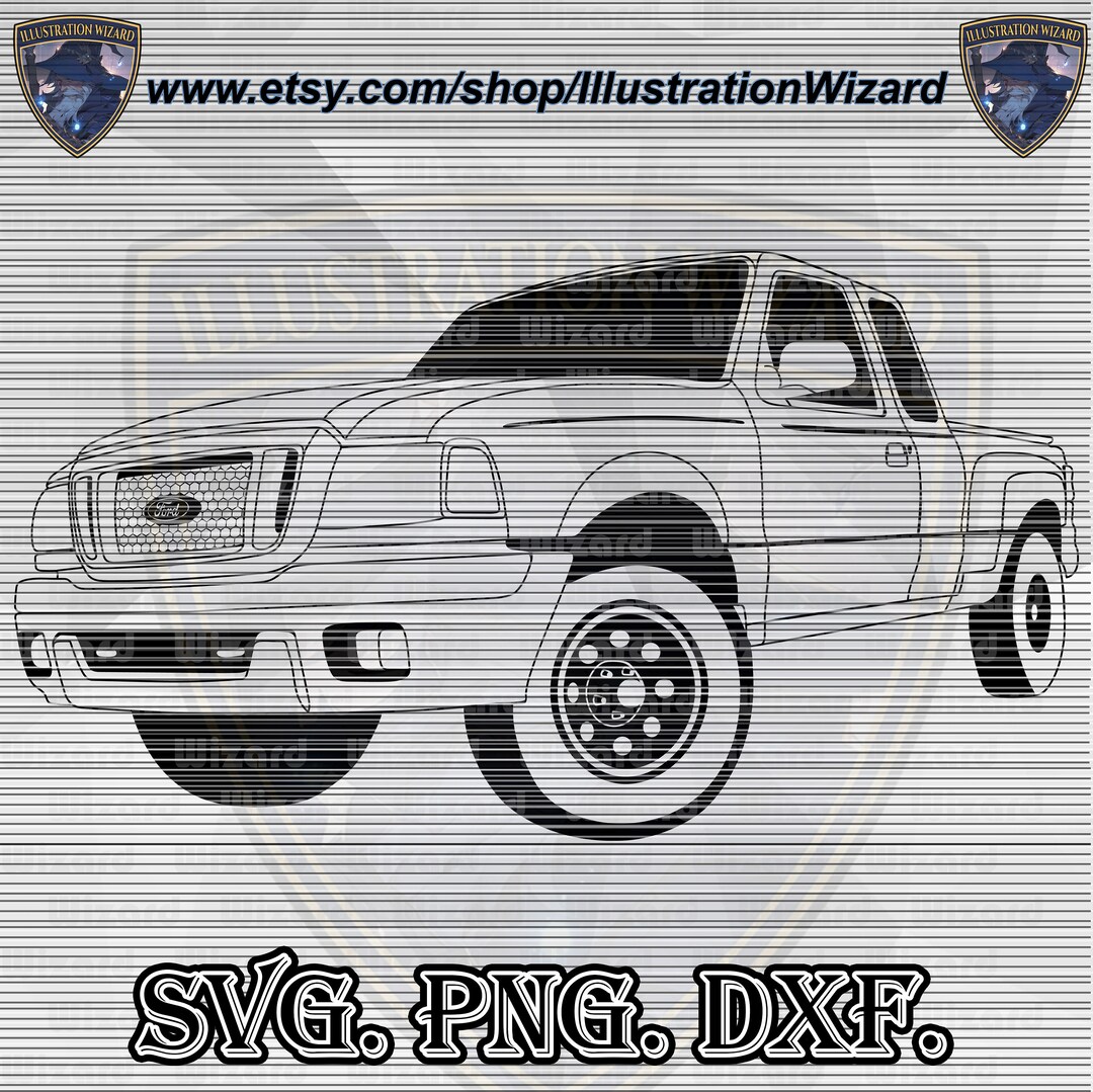 Ford Ranger 2004 SVG Pick up Truck PNG SVG, archivo cortado, dibujo ...