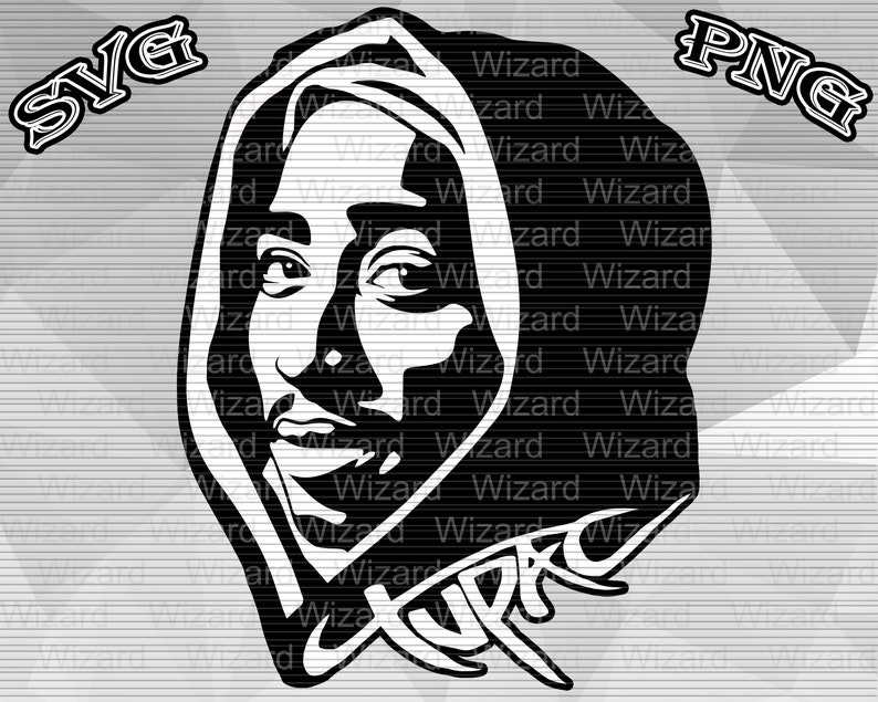 2pac svg ,Tupac svg, png fanart hecho a mano - Etsy España