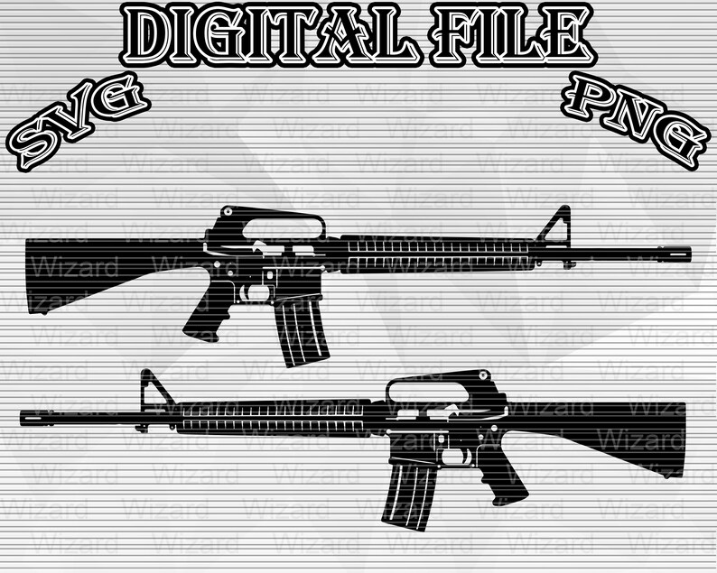 M16A2 Rifle 1963 5.56 Svg M16 Rifle Cricut M16 Png M16 - Etsy