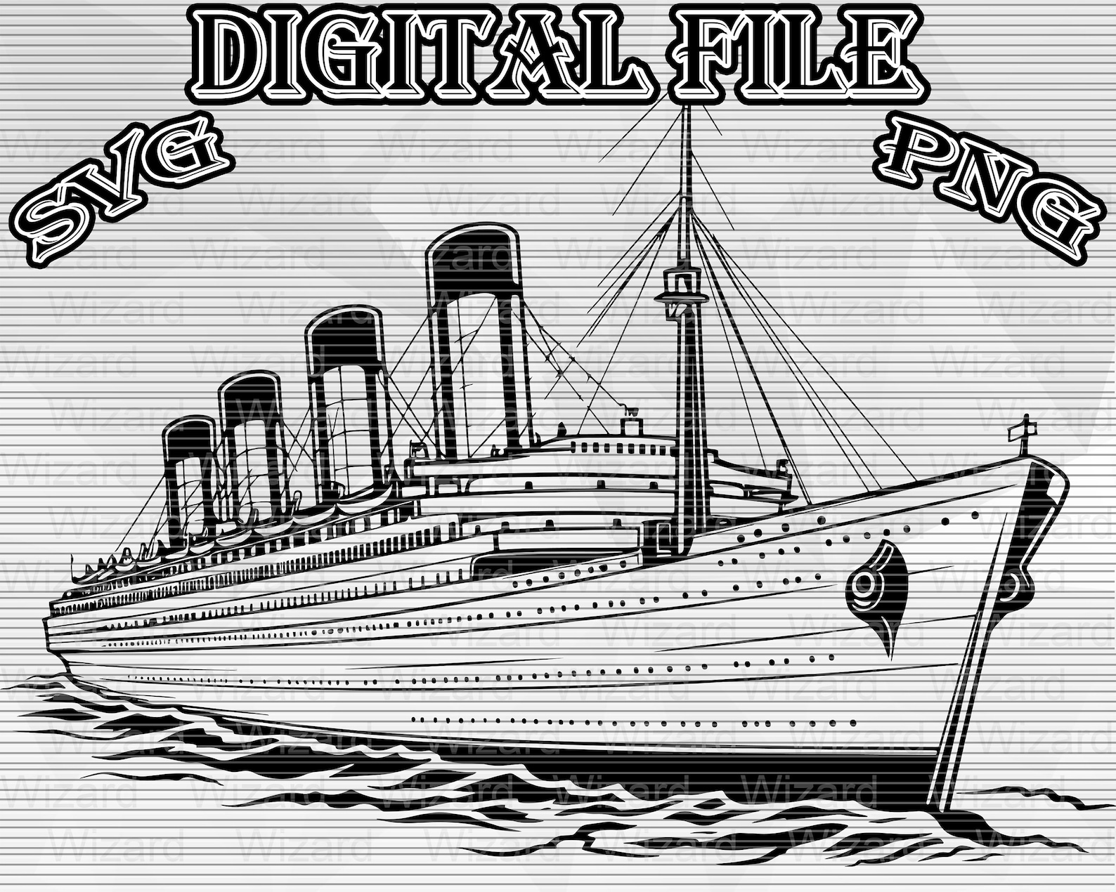 Titanic 1912 SVG PNG, Titanic Vector Art, Titanic Illustration, Titanic ...