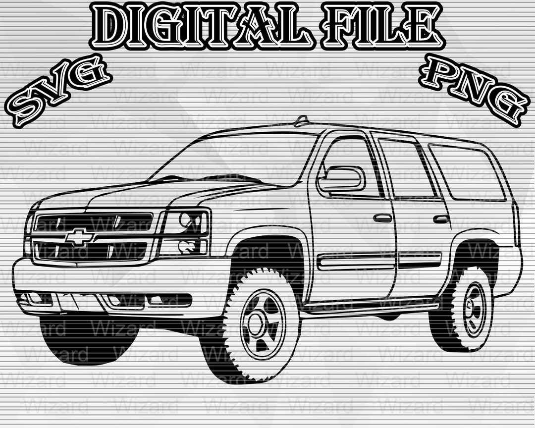 Chevrolet Tahoe 2007 GMT900 SVG, Png, Chevrolet Tahoe Vector Art ...
