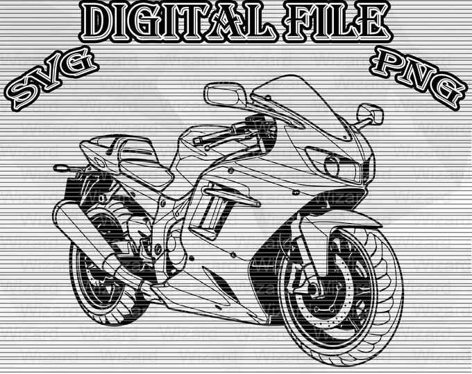 Kawasaki Ninja Zx10r Motorcycle SVG, Kawasaki Ninja Motorcycle, Vector ...