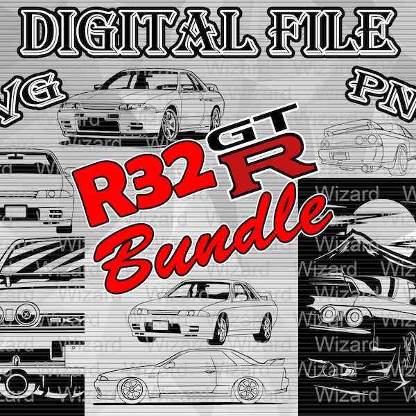 Skyline R32 Clipart - Etsy Canada