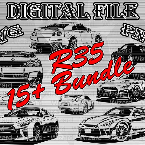Nissan R35 Vector Svg - Etsy