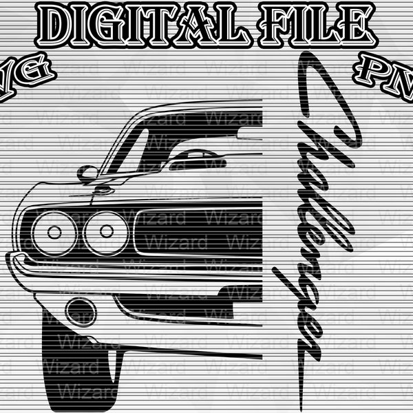 Dodge Challenger Svg - Etsy