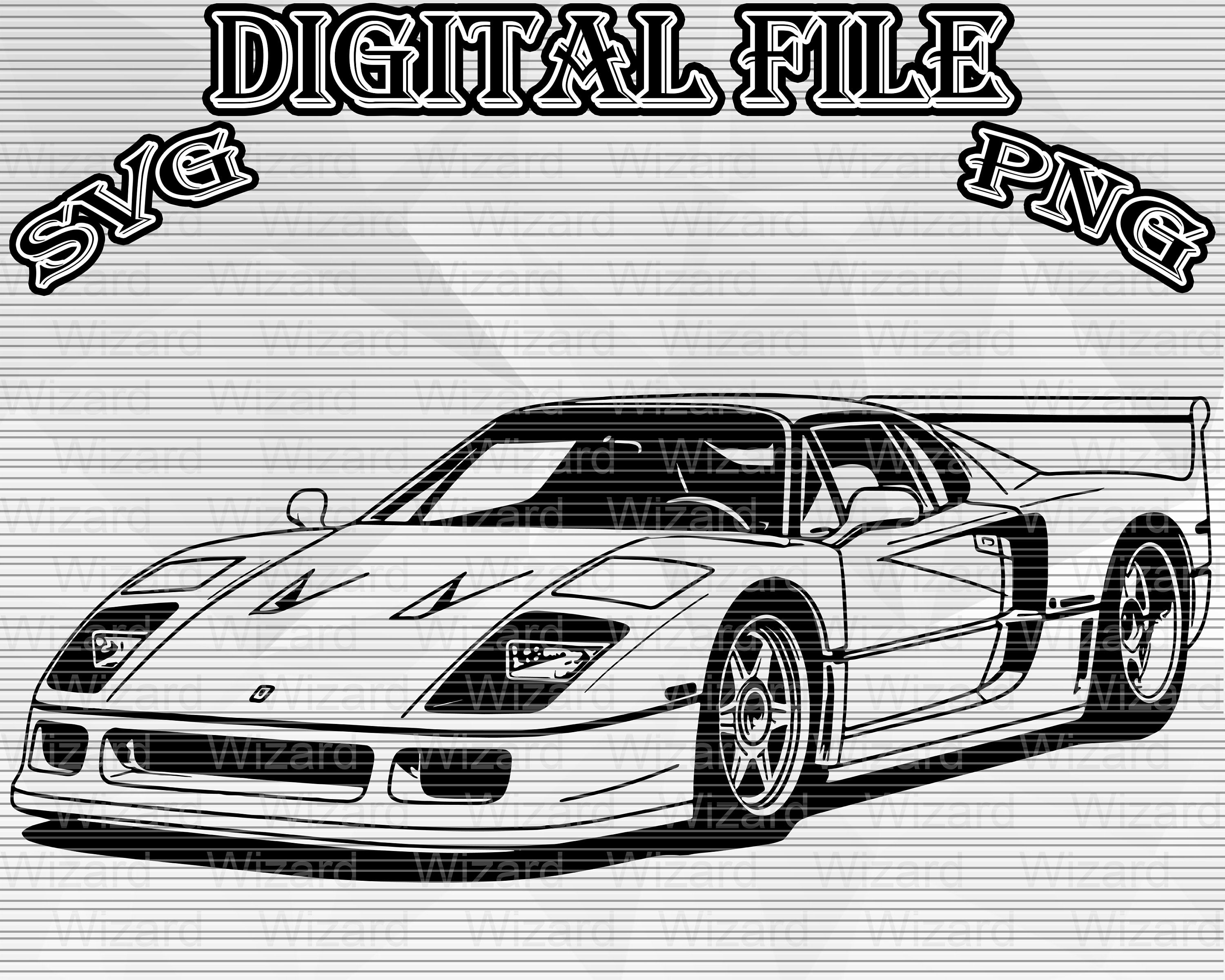 Ferrari Drawing Outline