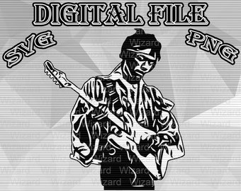 Jimi Hendrix Svg - Etsy