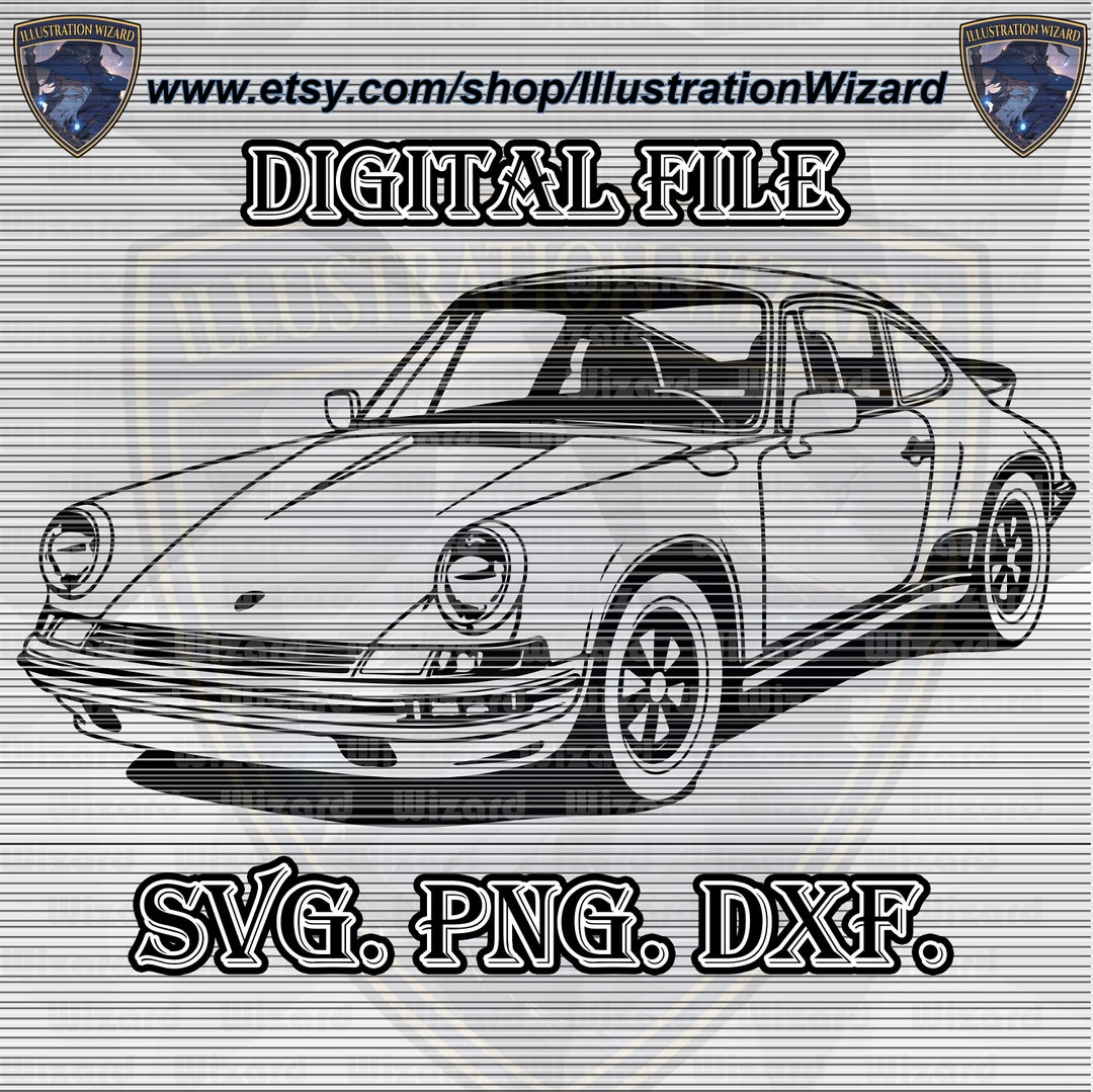 1980 Porsche 911 Targa SVG Png Vector Illustration Drawing - Etsy