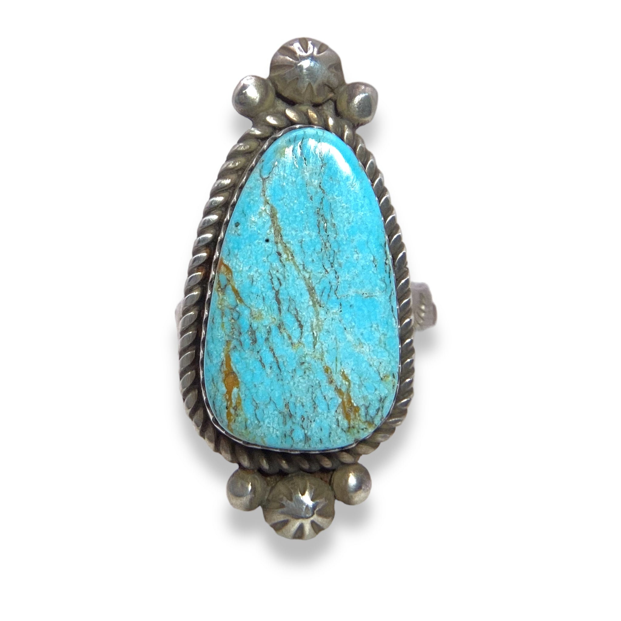 Trendy Old Kingman Turquoise Ring by Mary Tso Native Made Handmade ...