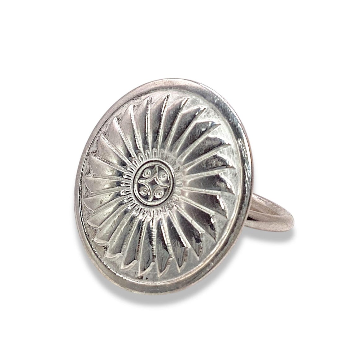 Sterling Silver Concho Ring by Randy Christensen - Etsy
