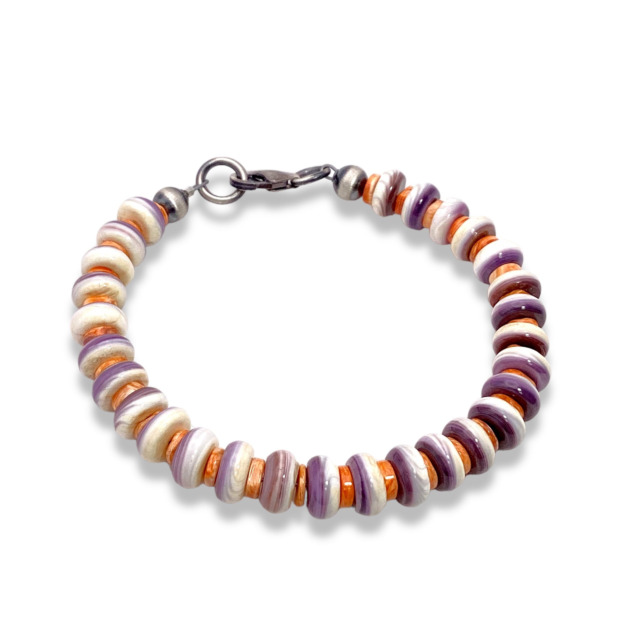 Trendy Wampum Shell & Spiny Oyster Bracelet by Tony Chino Handmade ...