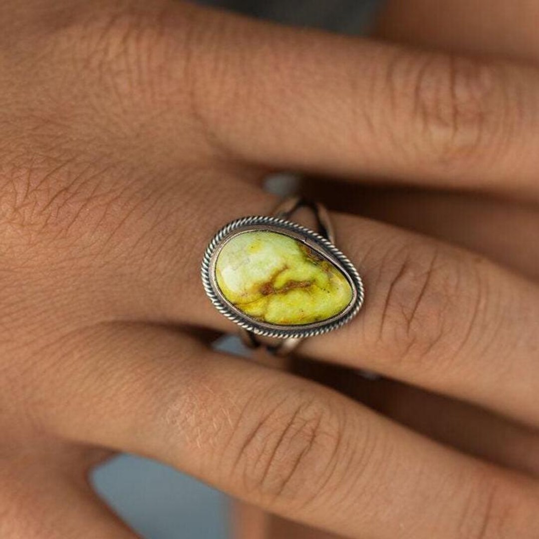 Palomino Turquoise Ring by Timothy Yazzie Native American Made - Etsy