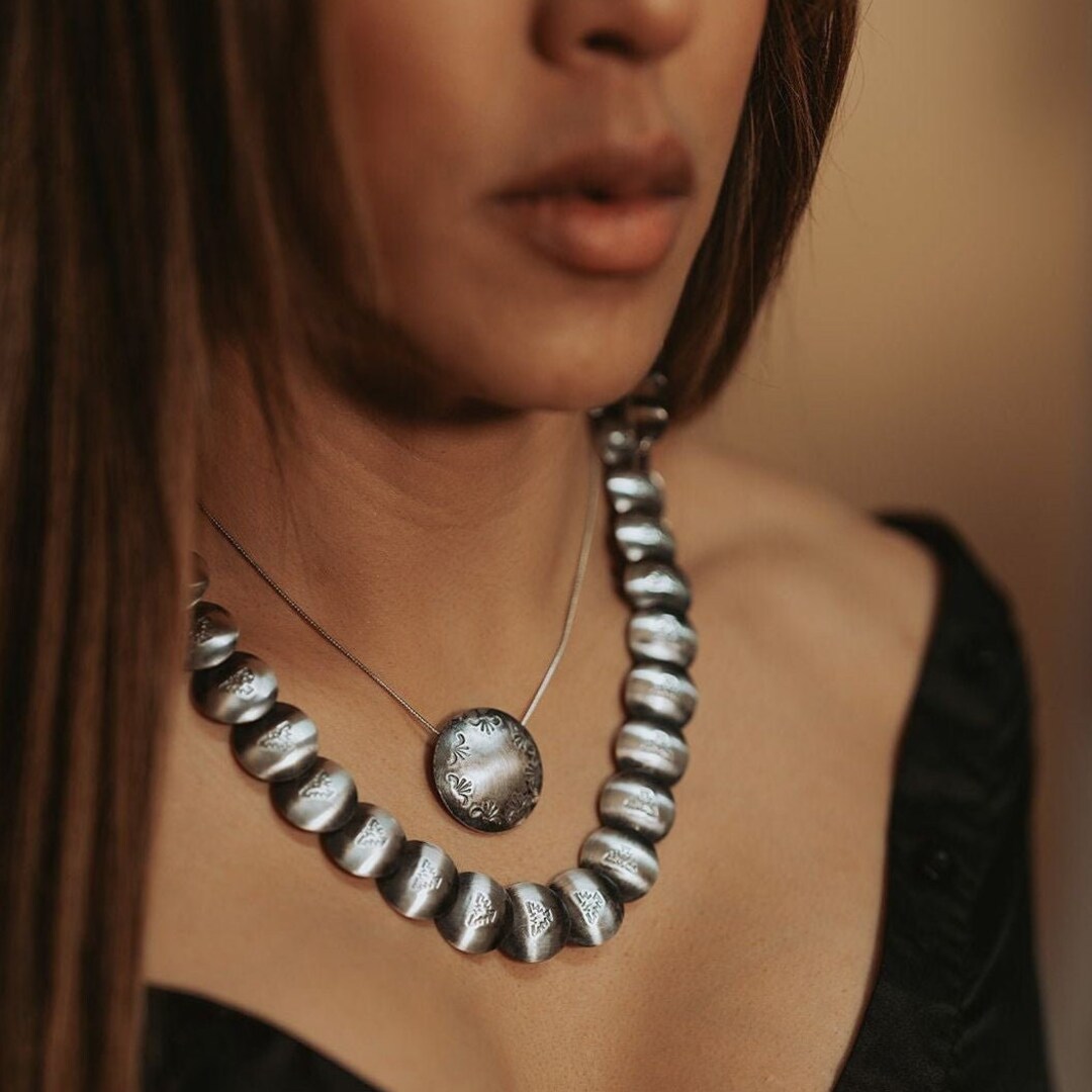 Statement Thunderbird Pillow Top Navajo Pearl Handmade Necklace by ...