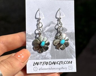 Villa Grove Puddle Turquoise & Silver Flower Ring by Randy Christensen ...